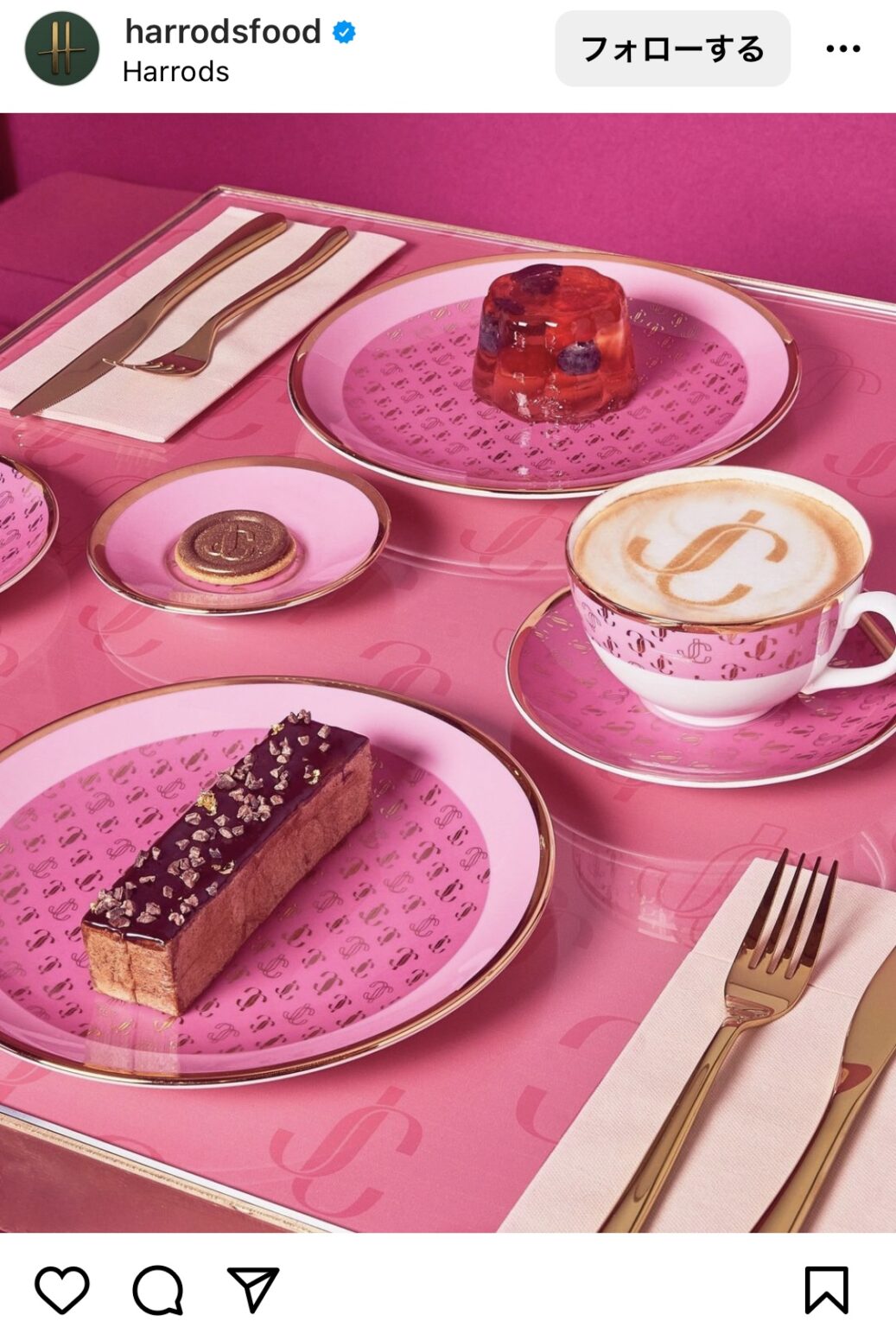 【ロンドンカフェ】女子の憧れ！ピンクのJIMMY CHOO Cafe - Kumamin Blog in New York